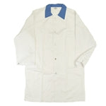 Heavy Duty White Butcher Coat with Blue Collar – Big Doings